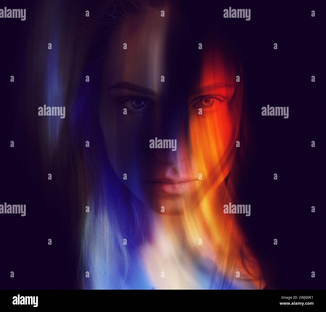 Woman mental health double exposure hi-res stock photography and images ...