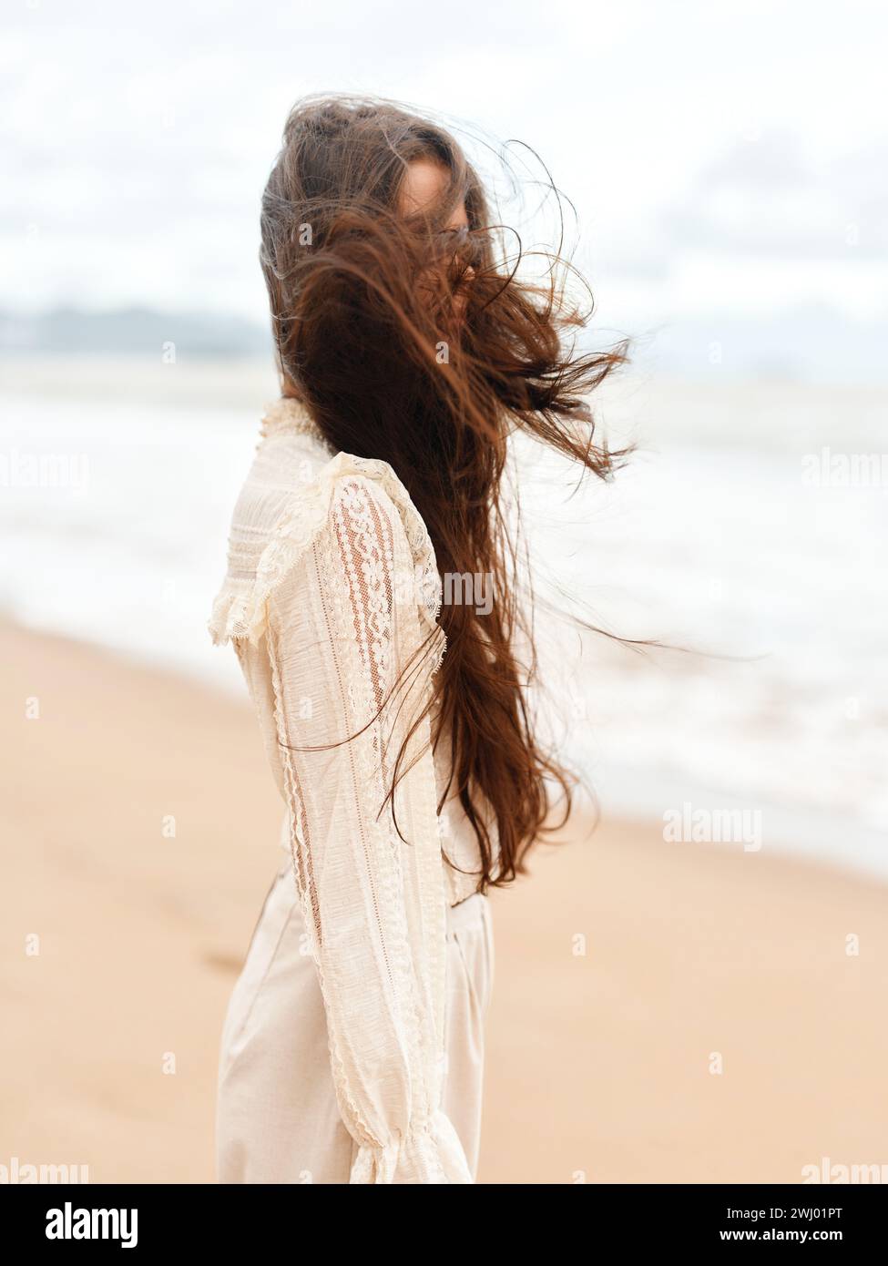 Sun-Kissed Serenity: Young, Summer-Clad Female Embracing Nature's ...