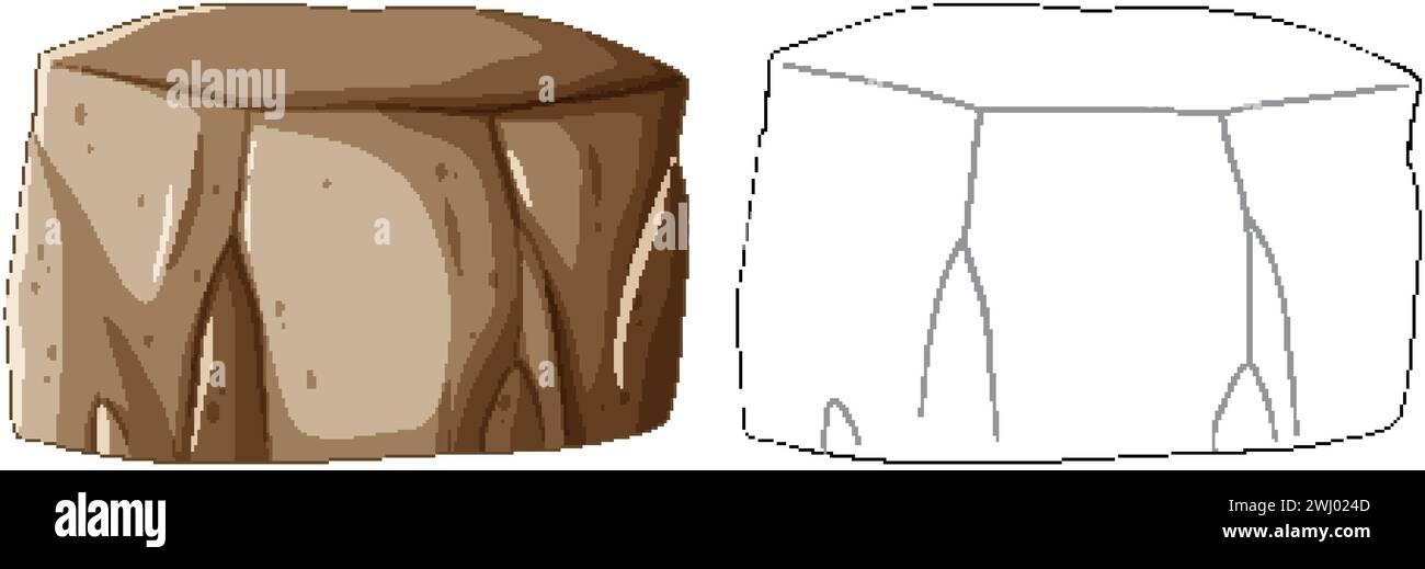 Two stylized vector rocks in brown and white Stock Vector Image & Art ...