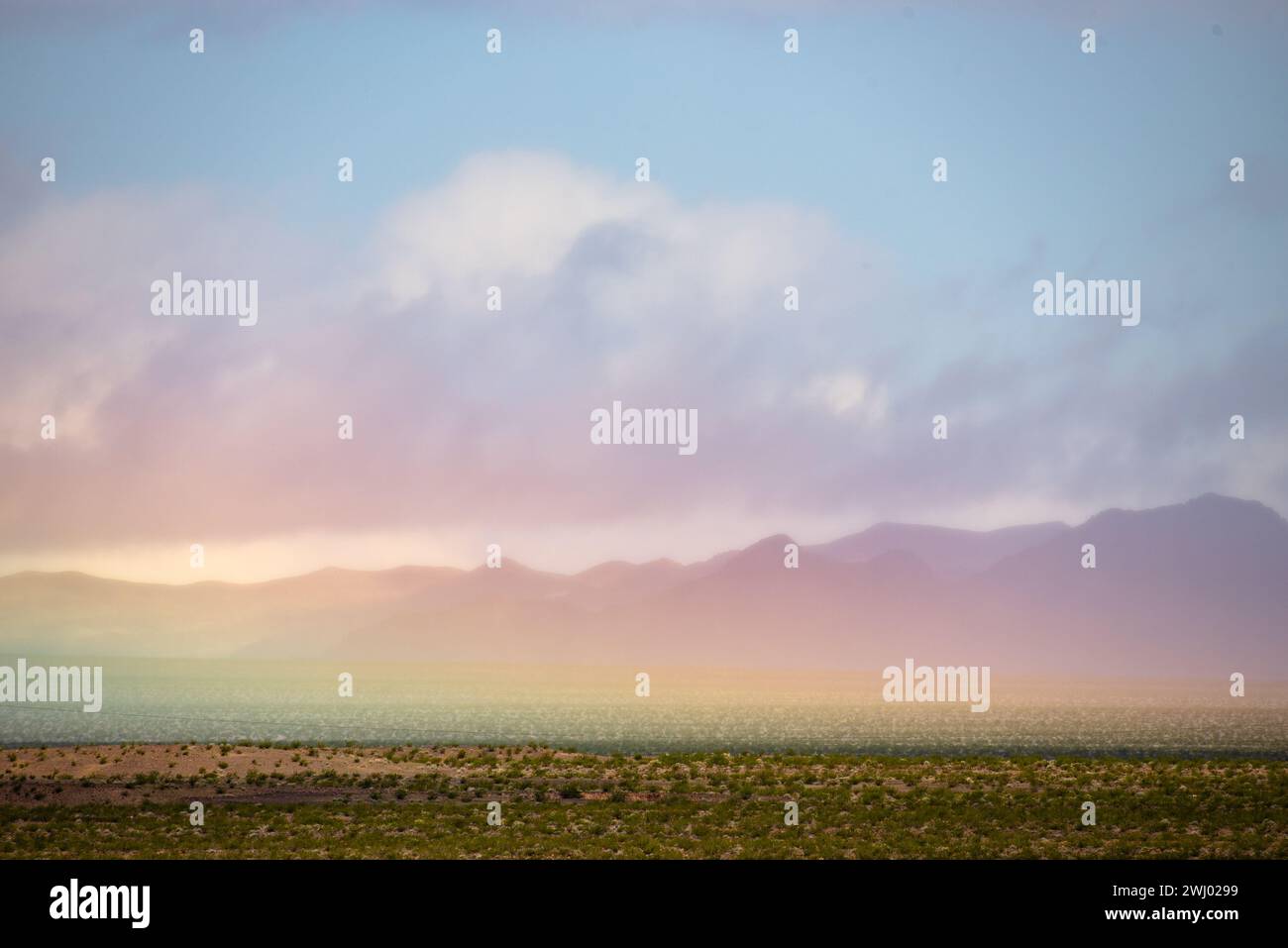 Death Valley National Park, Desert, Rare Rainbow, Rainstorm, Ground ...