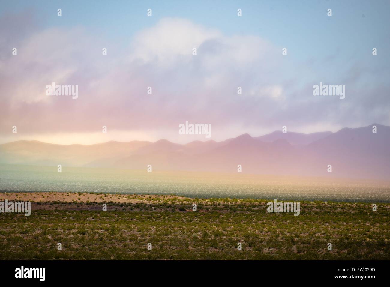Death Valley National Park, Desert, Rare Rainbow, Rainstorm, Ground ...