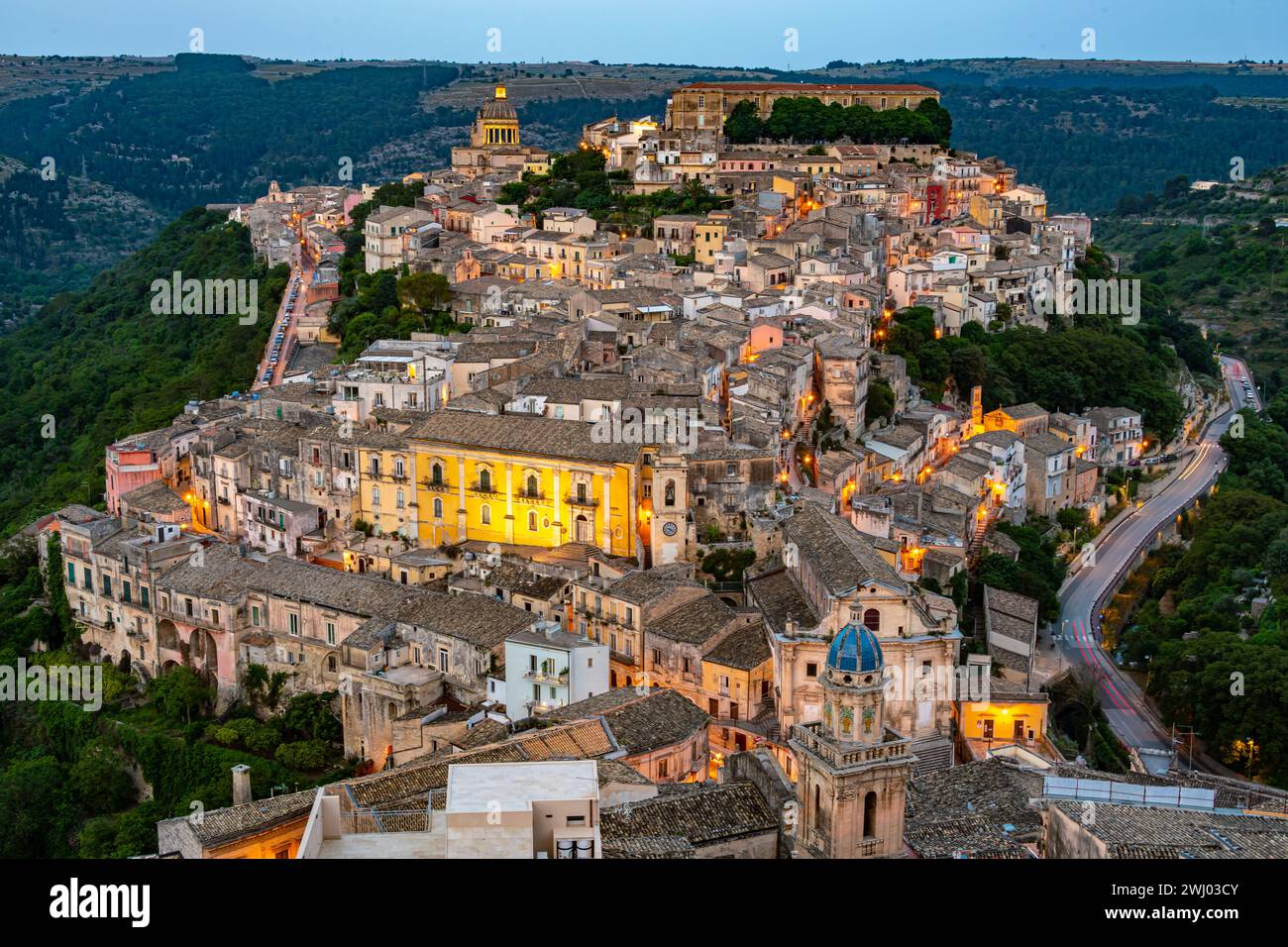 Aerial view of Ragusa in Val di Noto Stock Photo - Alamy