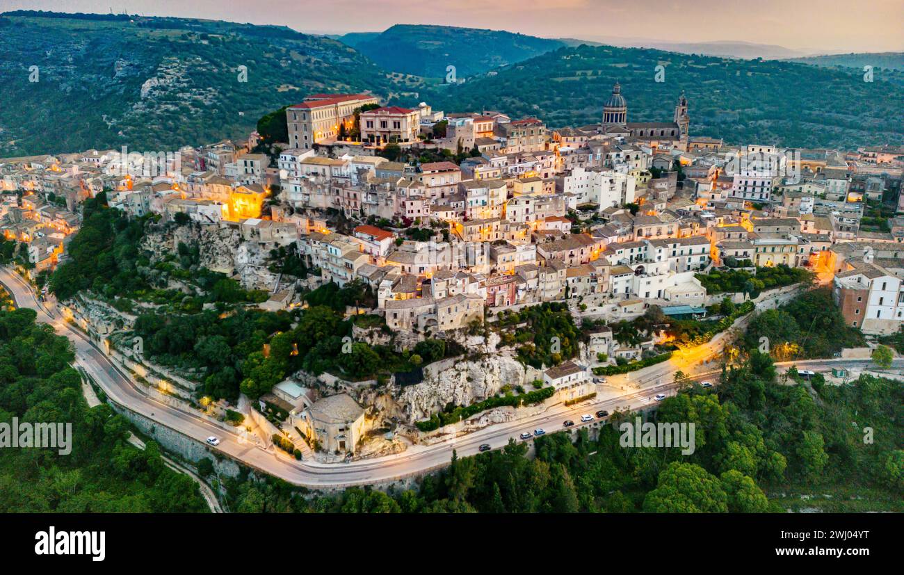 Aerial view of Ragusa in Val di Noto Stock Photo - Alamy