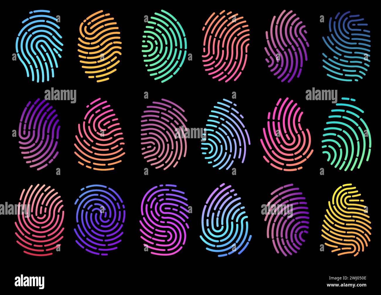 Identification fingerprints Stock Vector Images - Alamy