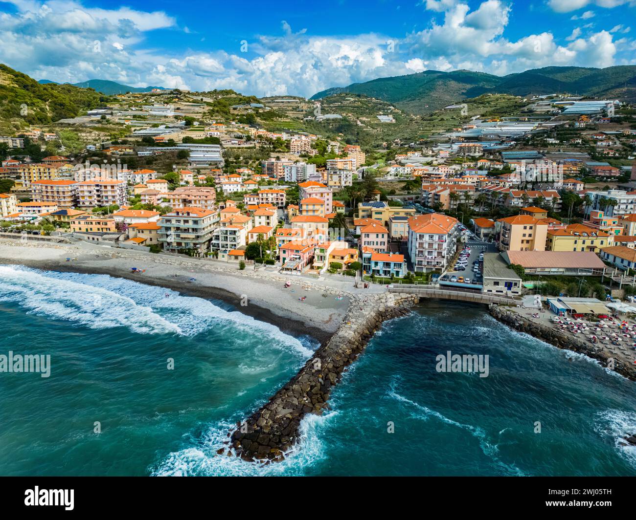 Aerial view beach in riva hi-res stock photography and images - Alamy