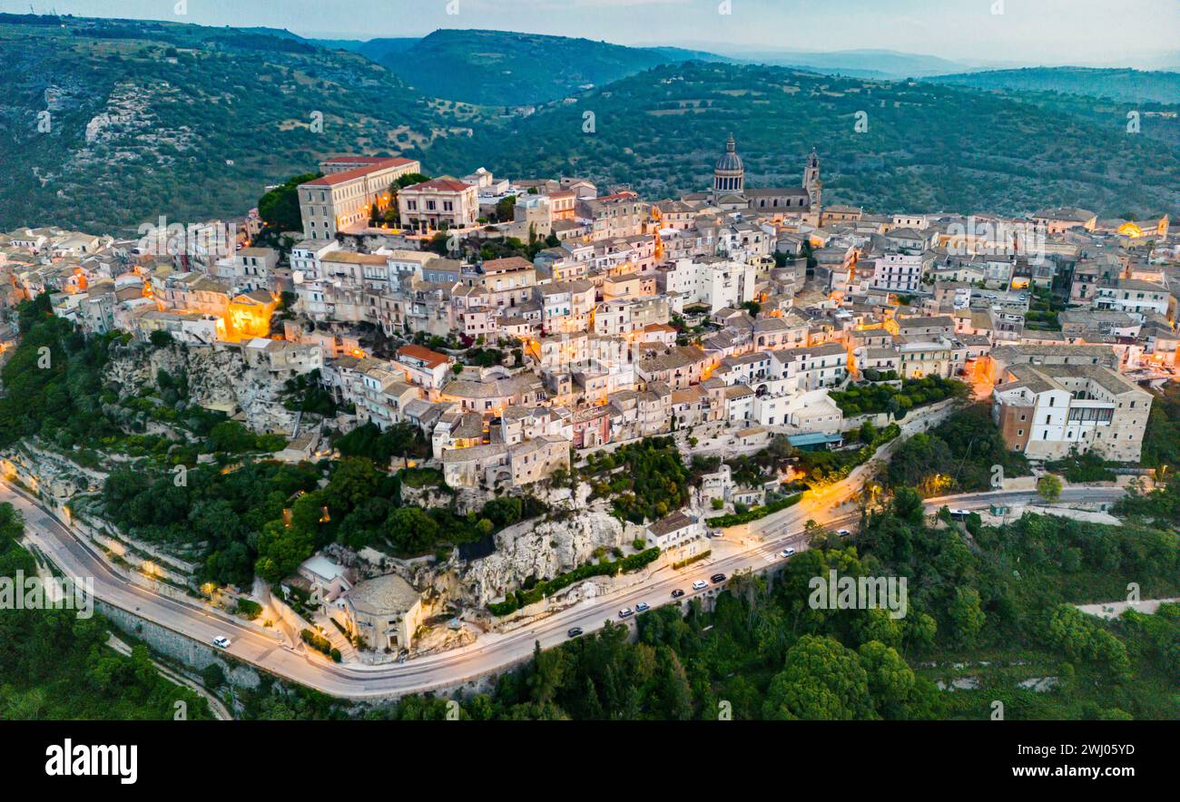 Aerial view of Ragusa in Val di Noto Stock Photo - Alamy