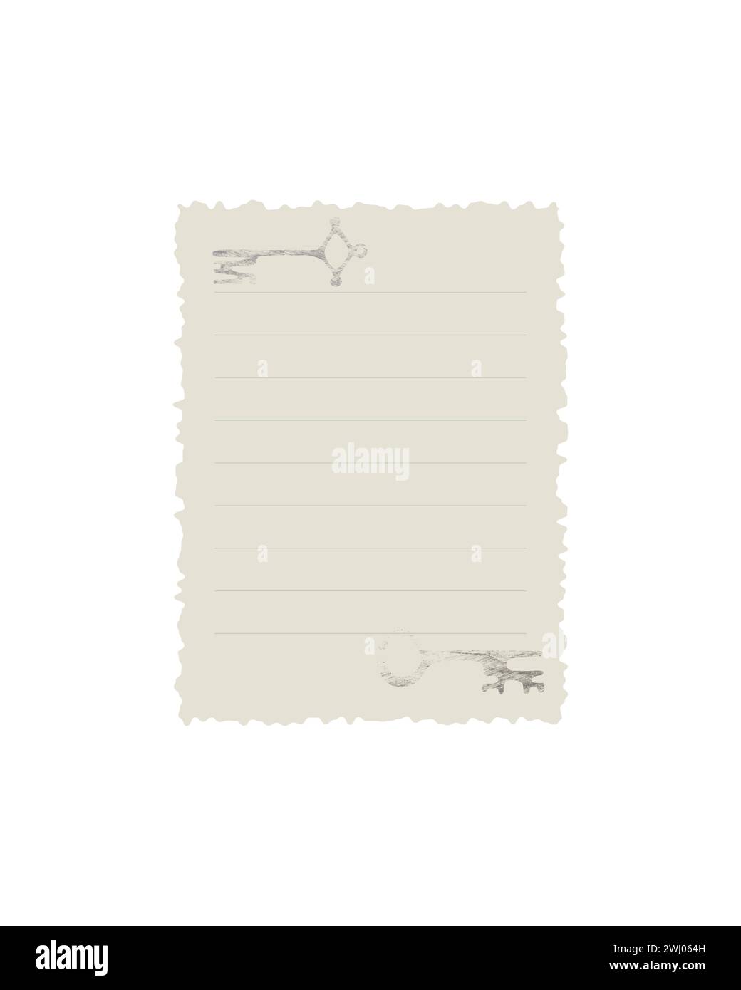 Digital scrapbooking element old vintage paper with Lorem ipsum text ...