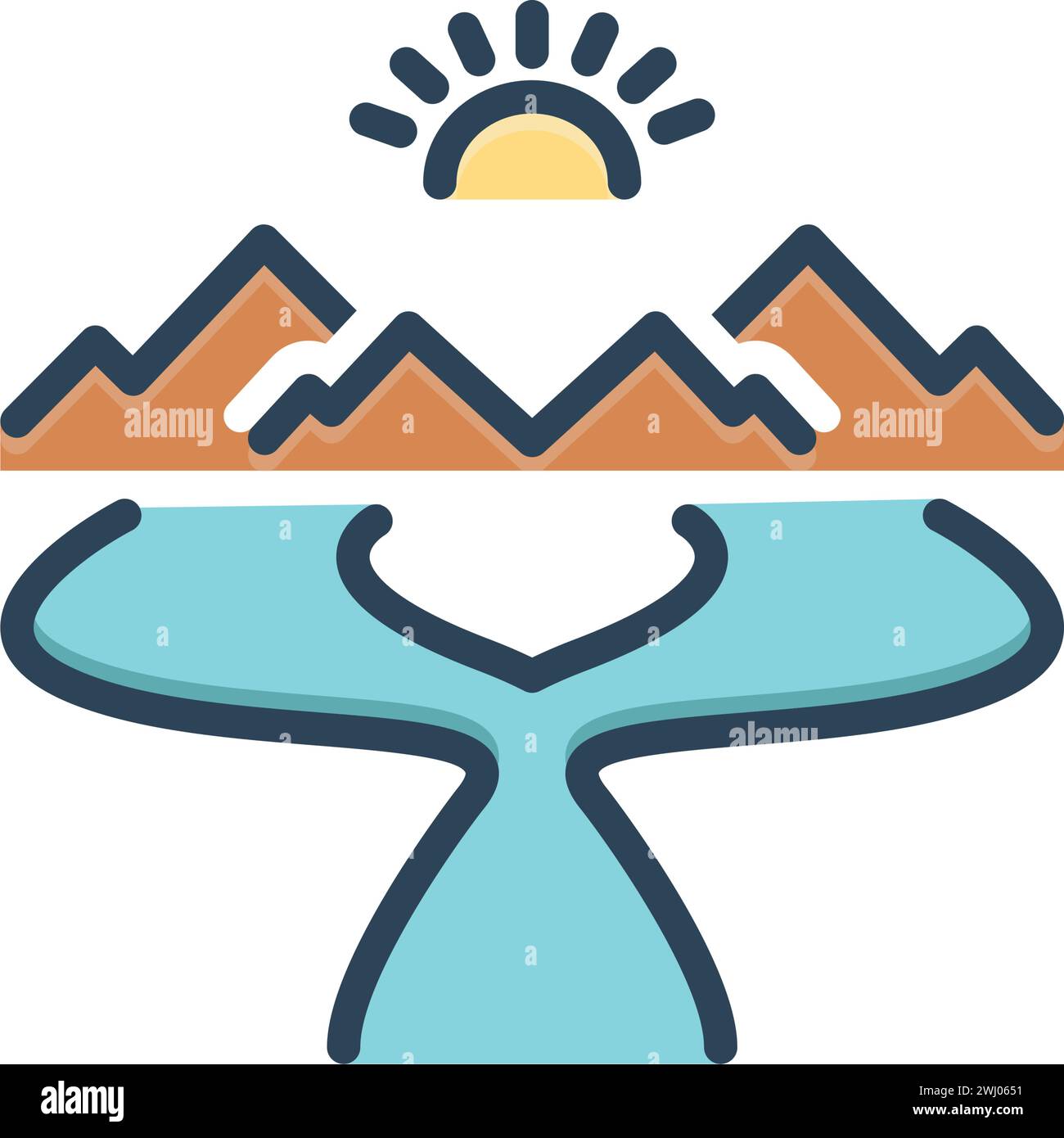Watershed illustration Cut Out Stock Images & Pictures - Alamy