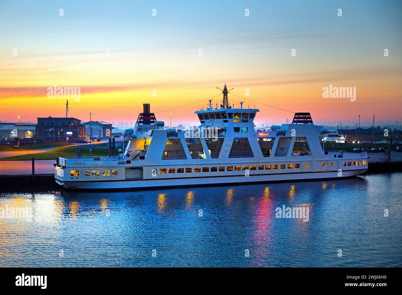 Ferry Frisia, a car and passenger ferry to the island of Norderney ...