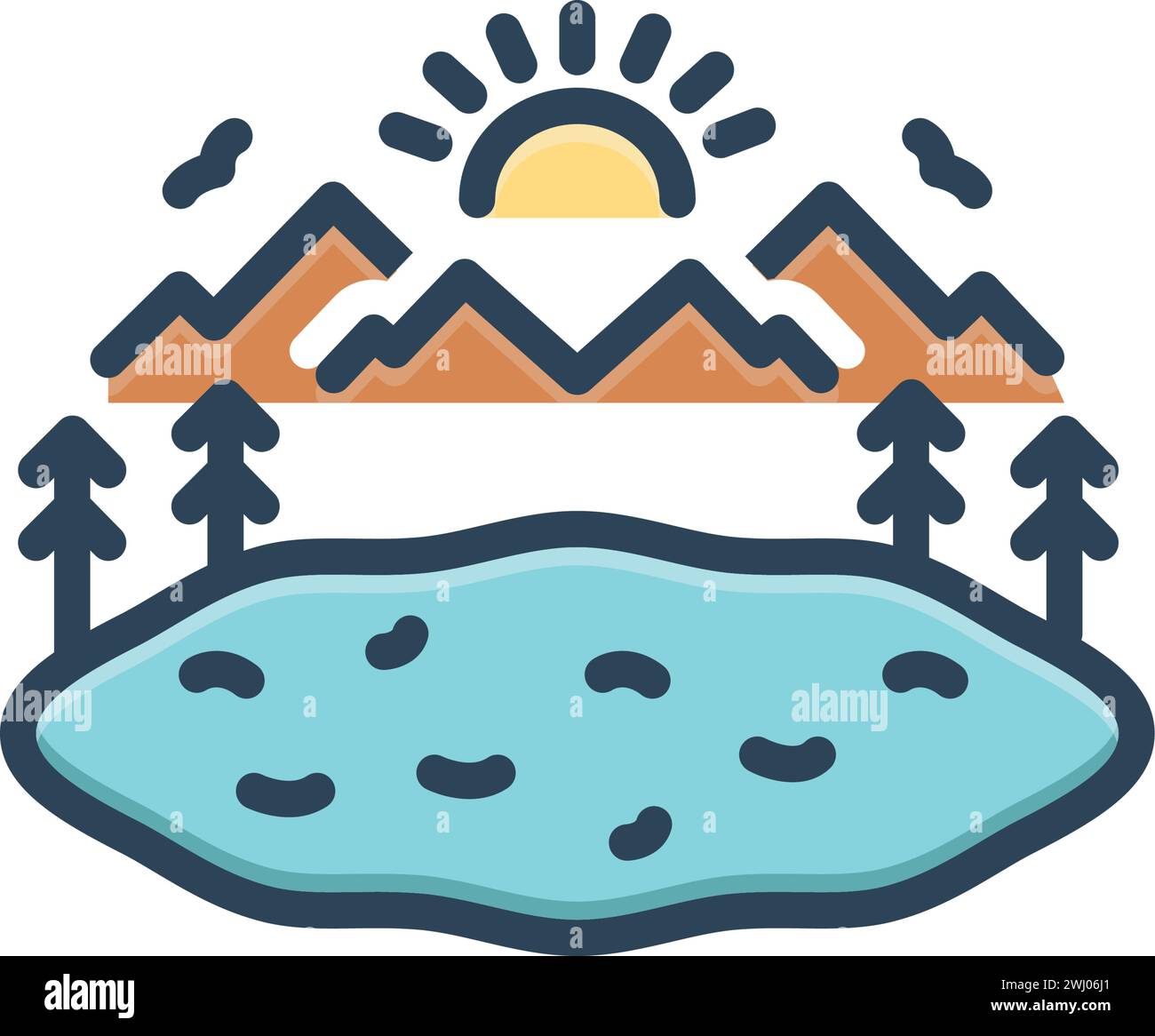 Icon for lake,pond Stock Vector Image & Art - Alamy