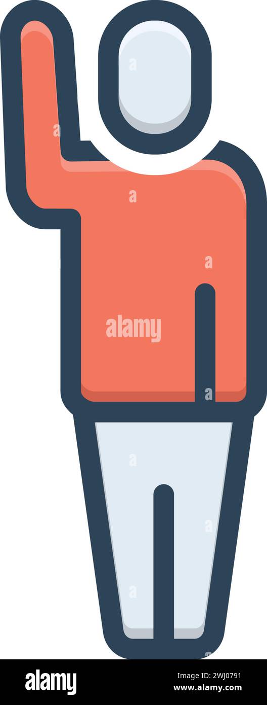 Student raise hand vector hi-res stock photography and images - Alamy