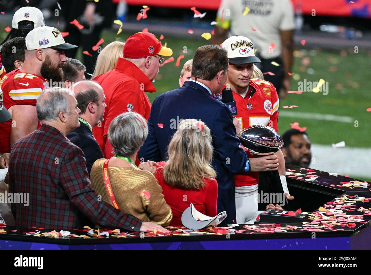 Kansas City Chiefs tight end Travis Kelce, Head Coach Andy Reid and ...