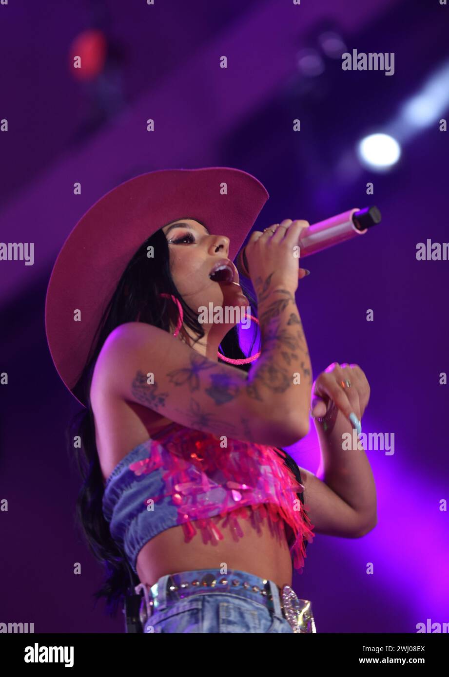 Singer Ana Castela is performing at Carnaval na Cidade in Sao Paulo ...