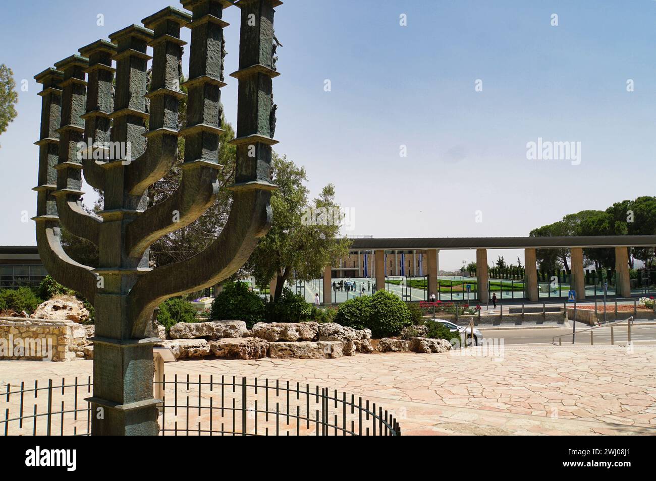 Menorah in front of the Knesset in Jerusalem Stock Photo - Alamy
