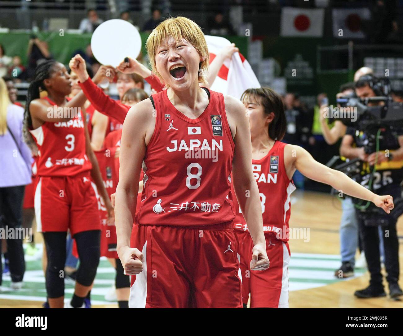 Japan's Maki Takada celebrates after her team secured a spot in the ...