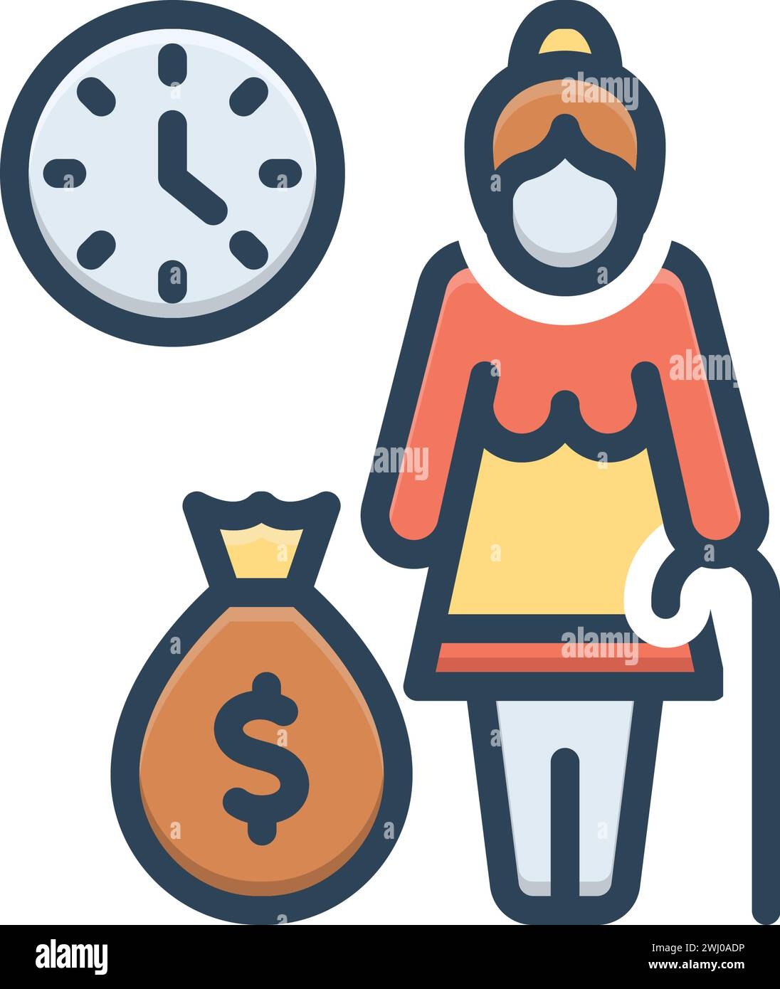 Retirement pensions Stock Vector Images - Alamy