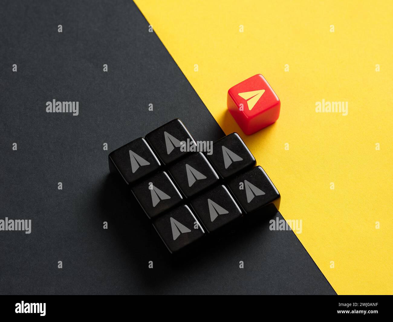 Unique, think different, individuality, standing out from the crowd and ...