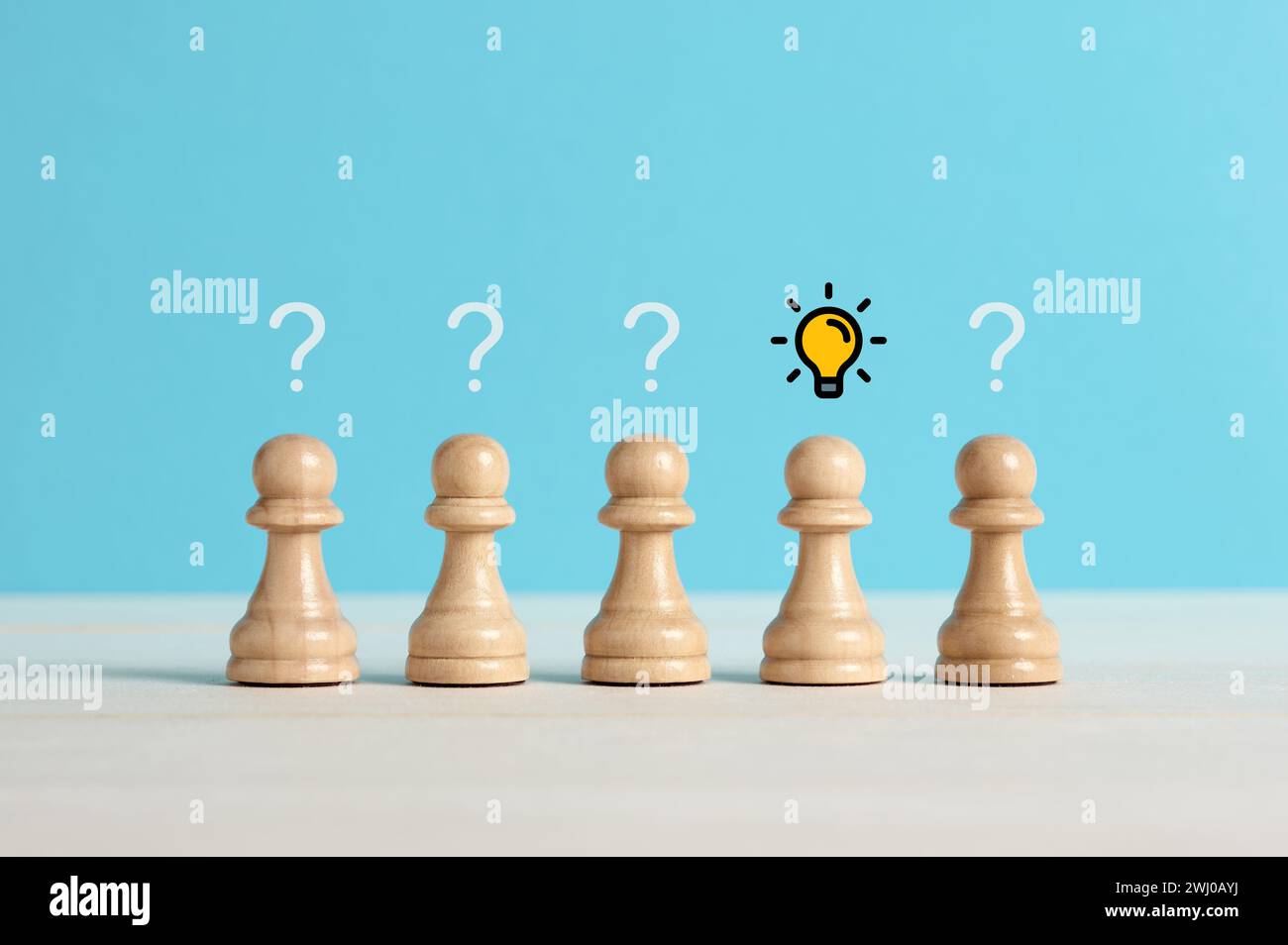 Distinctive employee with a creative idea. Idea development and ...