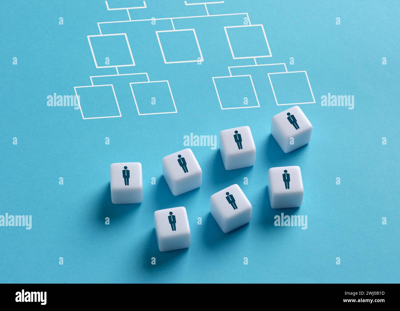 Arranging employees in company hierarchical organizational chart. Human ...