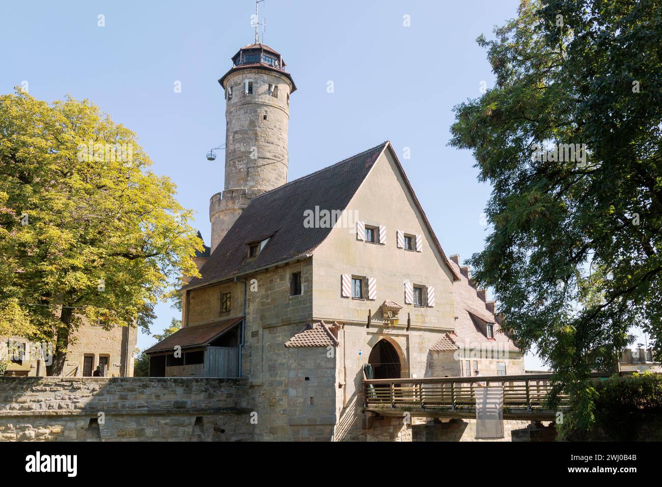 The medieval Altenburg, Bamberg a landmark of Bamberg, Germany Stock ...