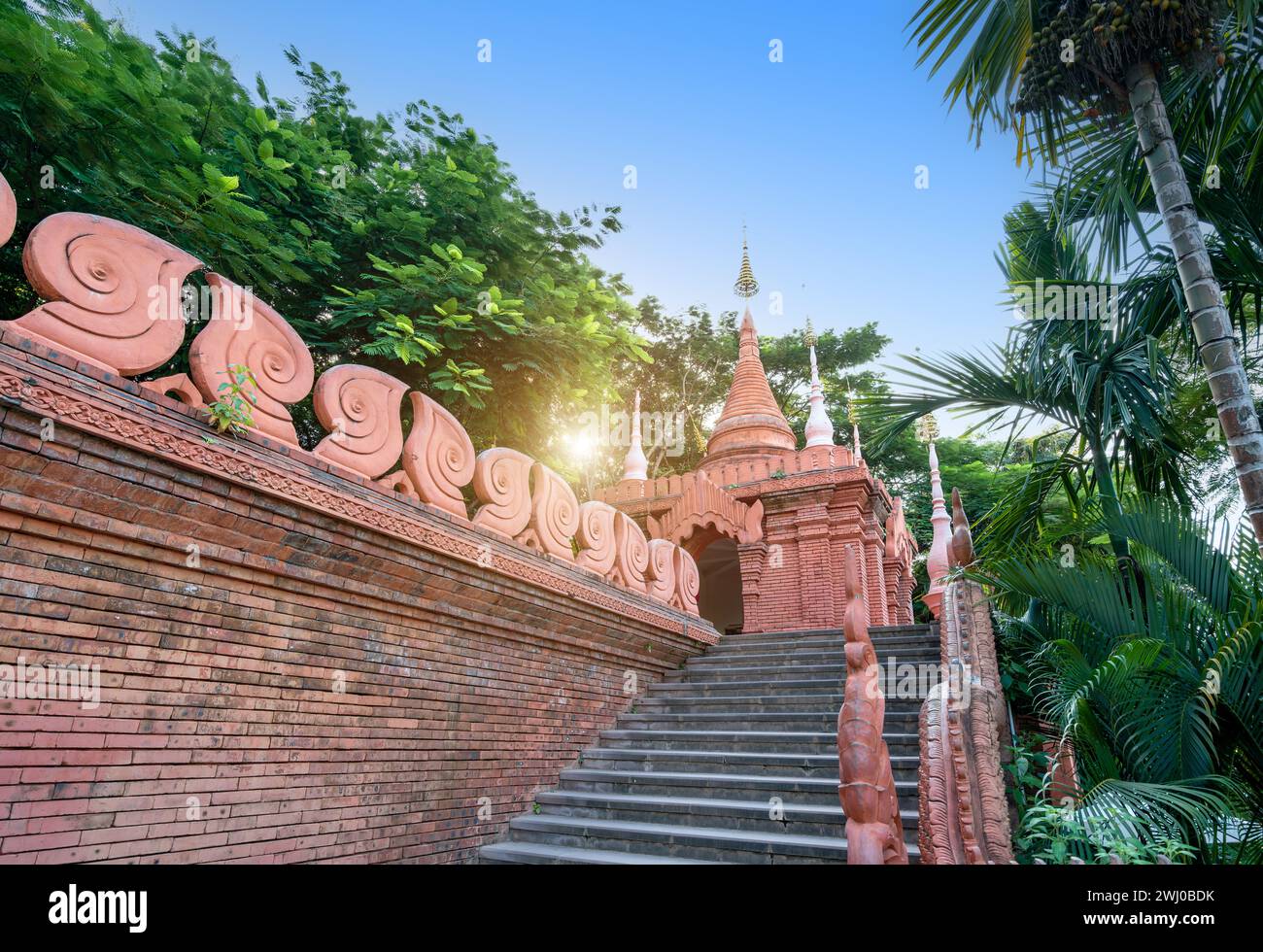 Dai-style architecture in Xishuangbanna, Yunnan, China Stock Photo - Alamy
