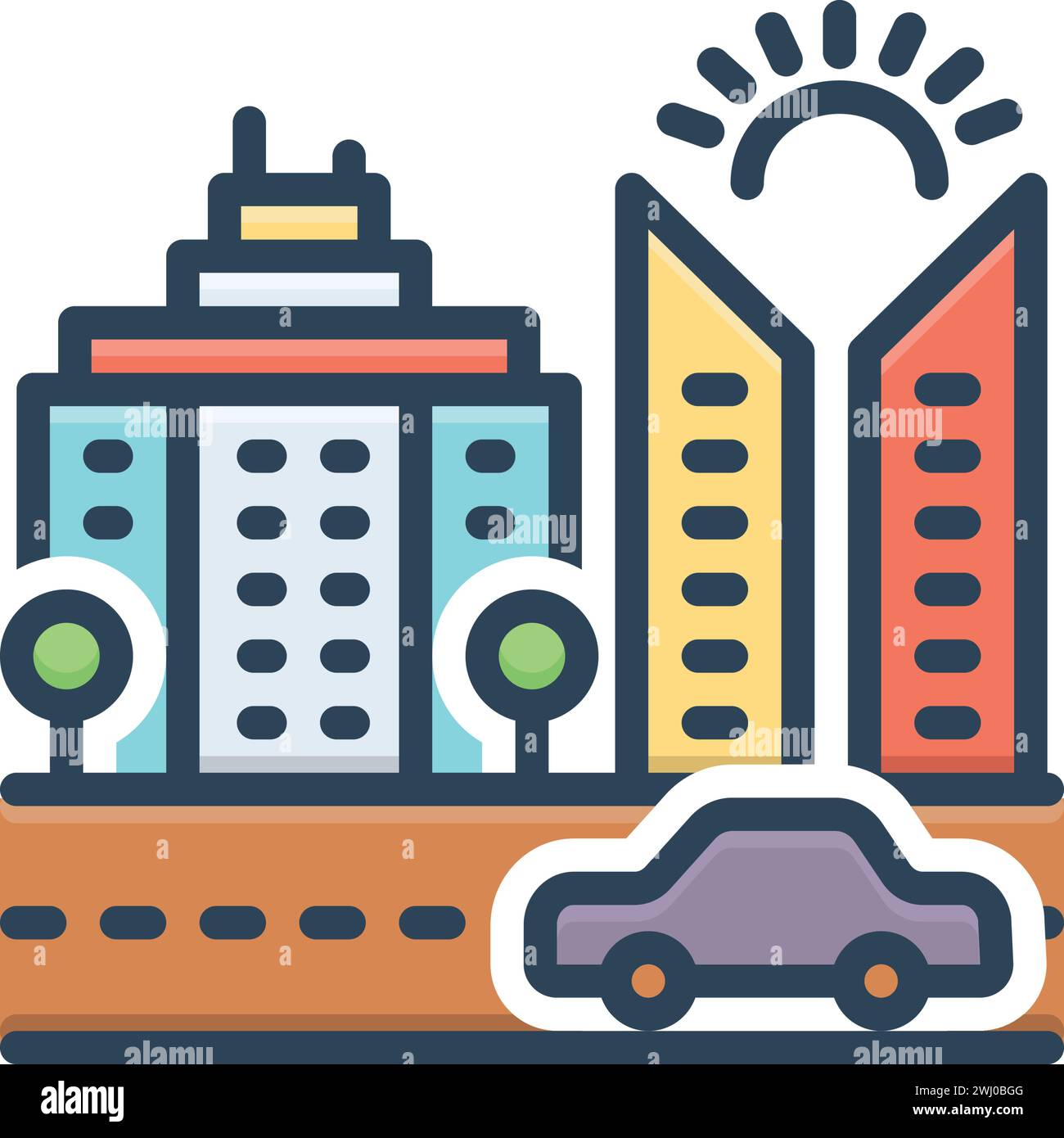 Towns city Stock Vector Images - Alamy