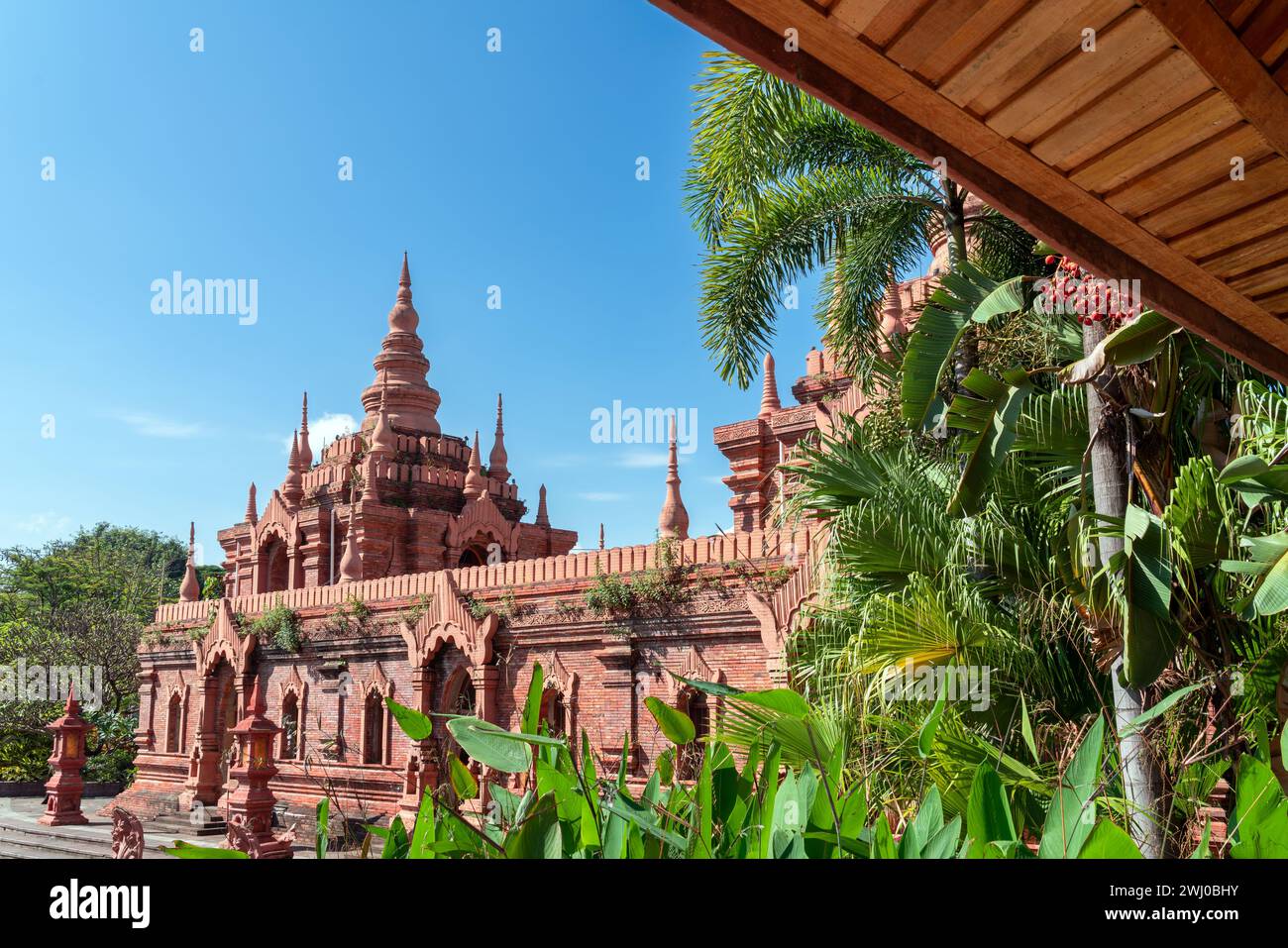 Dai-style architecture in Xishuangbanna, Yunnan, China Stock Photo - Alamy