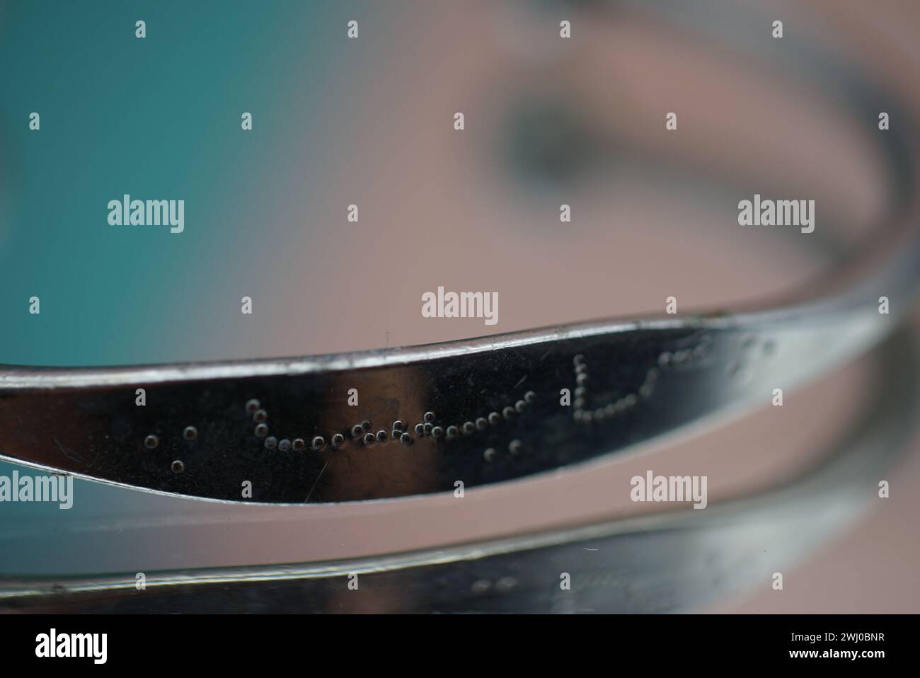 Two metallic forks with distinct curved and straight bands Stock Photo ...