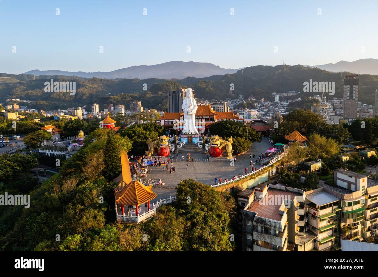 Big Buddha temple and Chung Cheng park located on the hilltop in ...