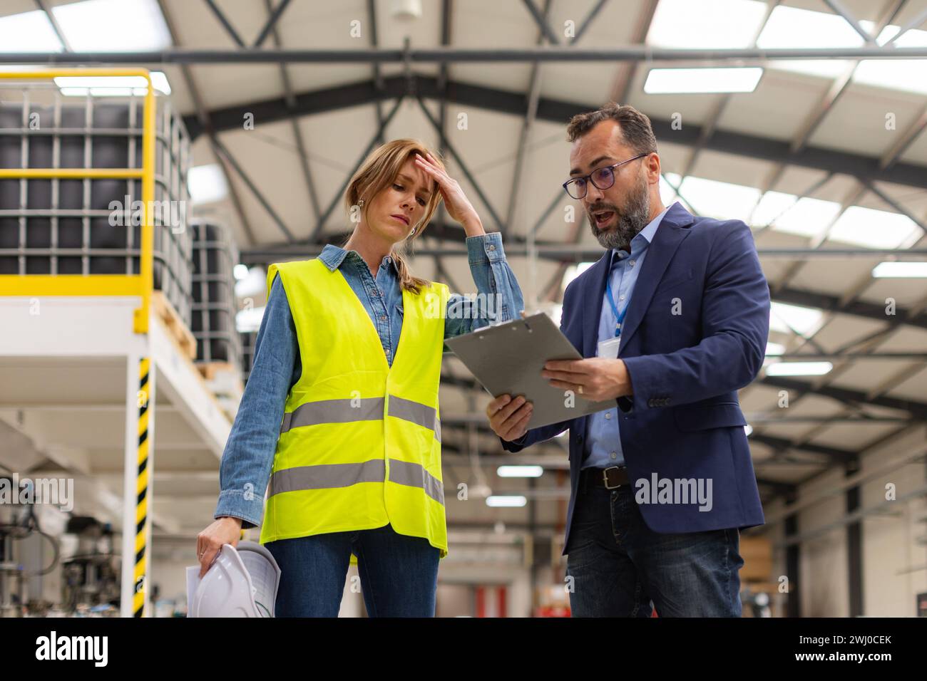 Factory worker supervisor shouting hi-res stock photography and images ...