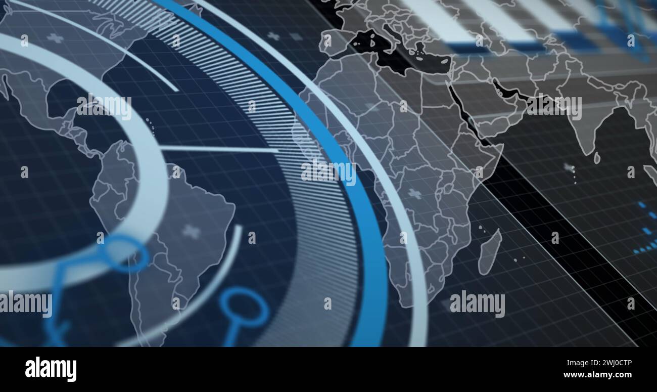 Image data processing world map hi-res stock photography and images - Alamy