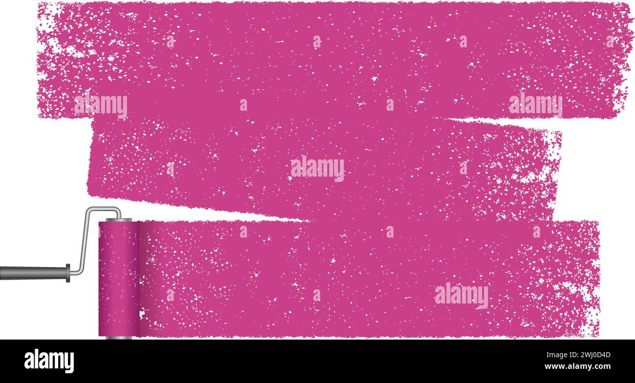 Vector Paint Roller Grunge Texture Background Illustration Isolated On ...