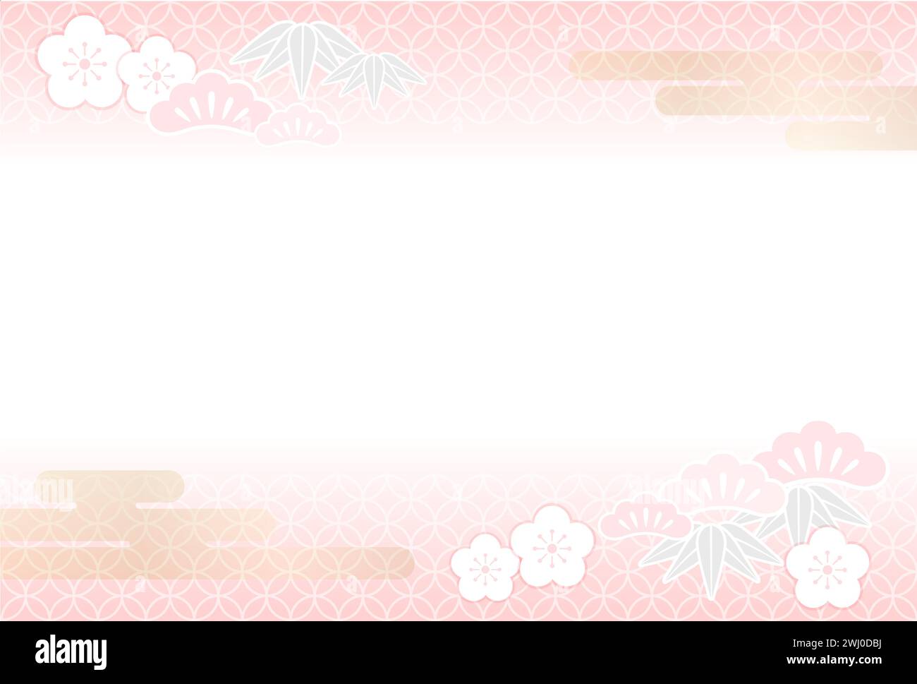 New Year’s Greetings Card Vector Template Decorated With Vintage ...