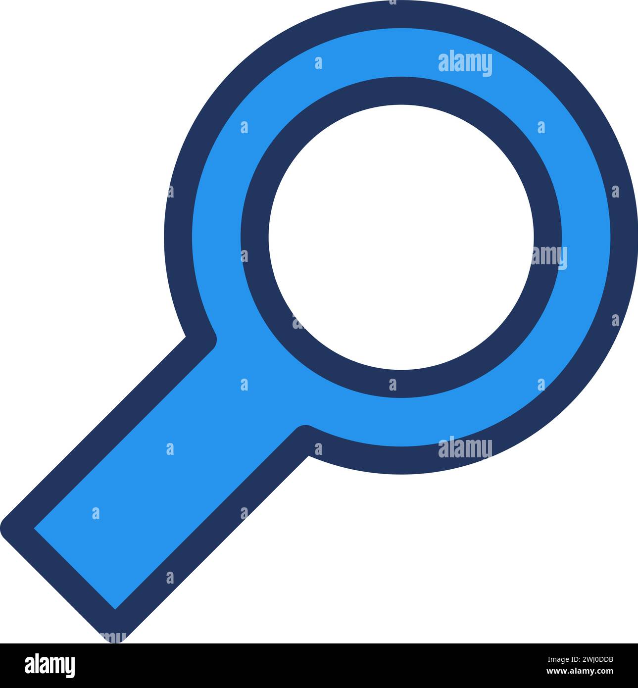 Magnifying glass. Image enlargement tool, abstract techno element for ...