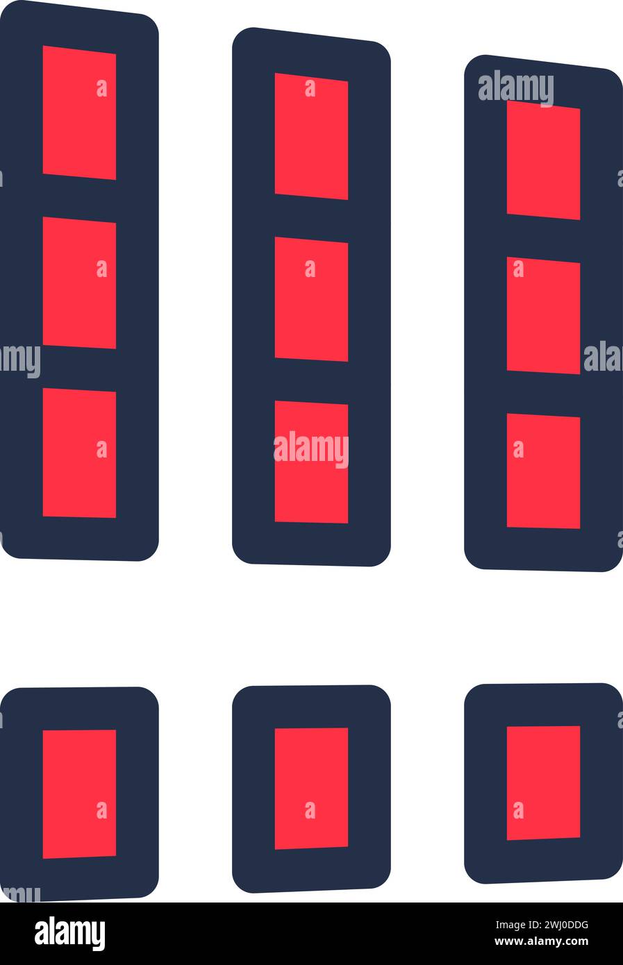 Red exclamation marks made up of pixel cubes. Pixel exclamation marks ...