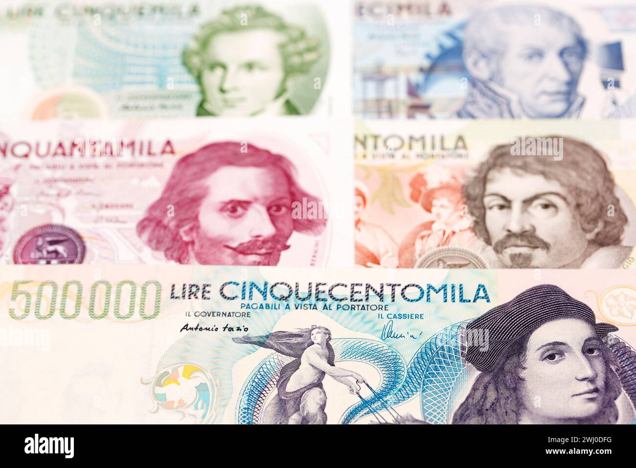 Italian money - lira a business background Stock Photo - Alamy