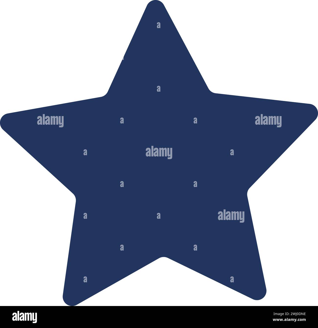 Pentagonal star with rounded corners. Winner rating star, abstract ...