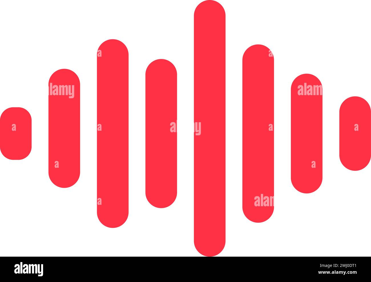 Sound Wave. Unique pulse of audio frequencies, abstract techno element ...