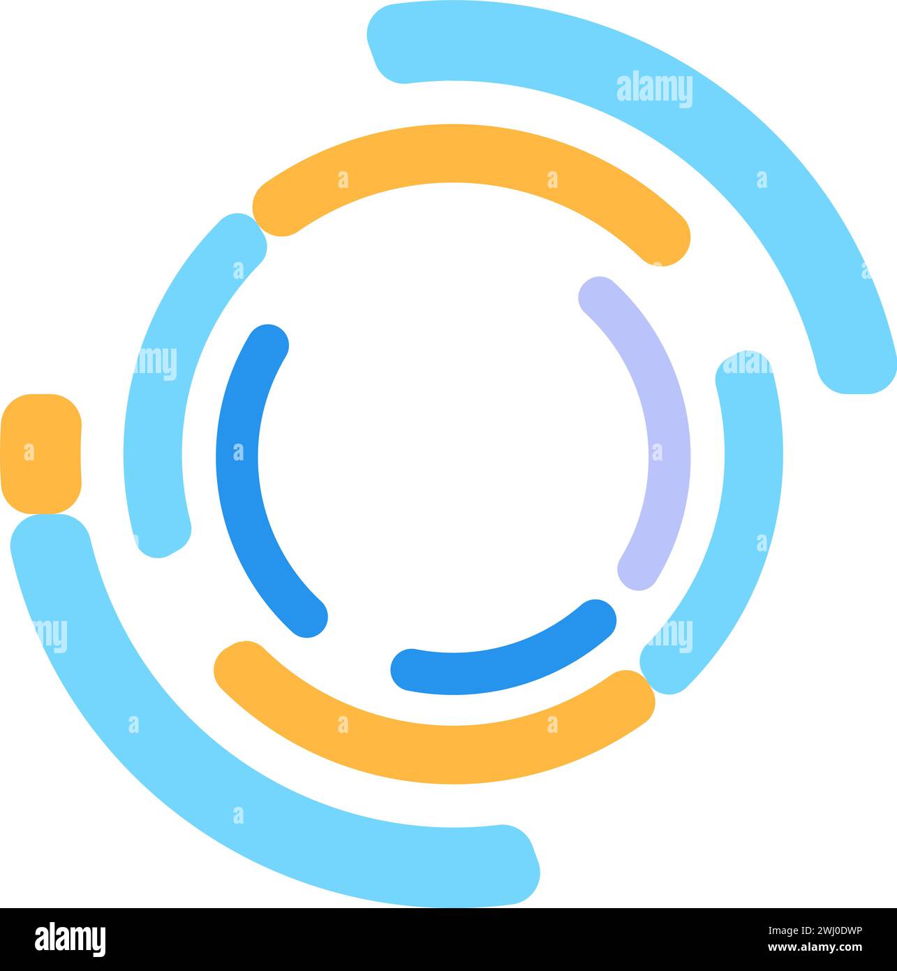 Cycle circular graphic. Watching loading symbol, abstract techno ...