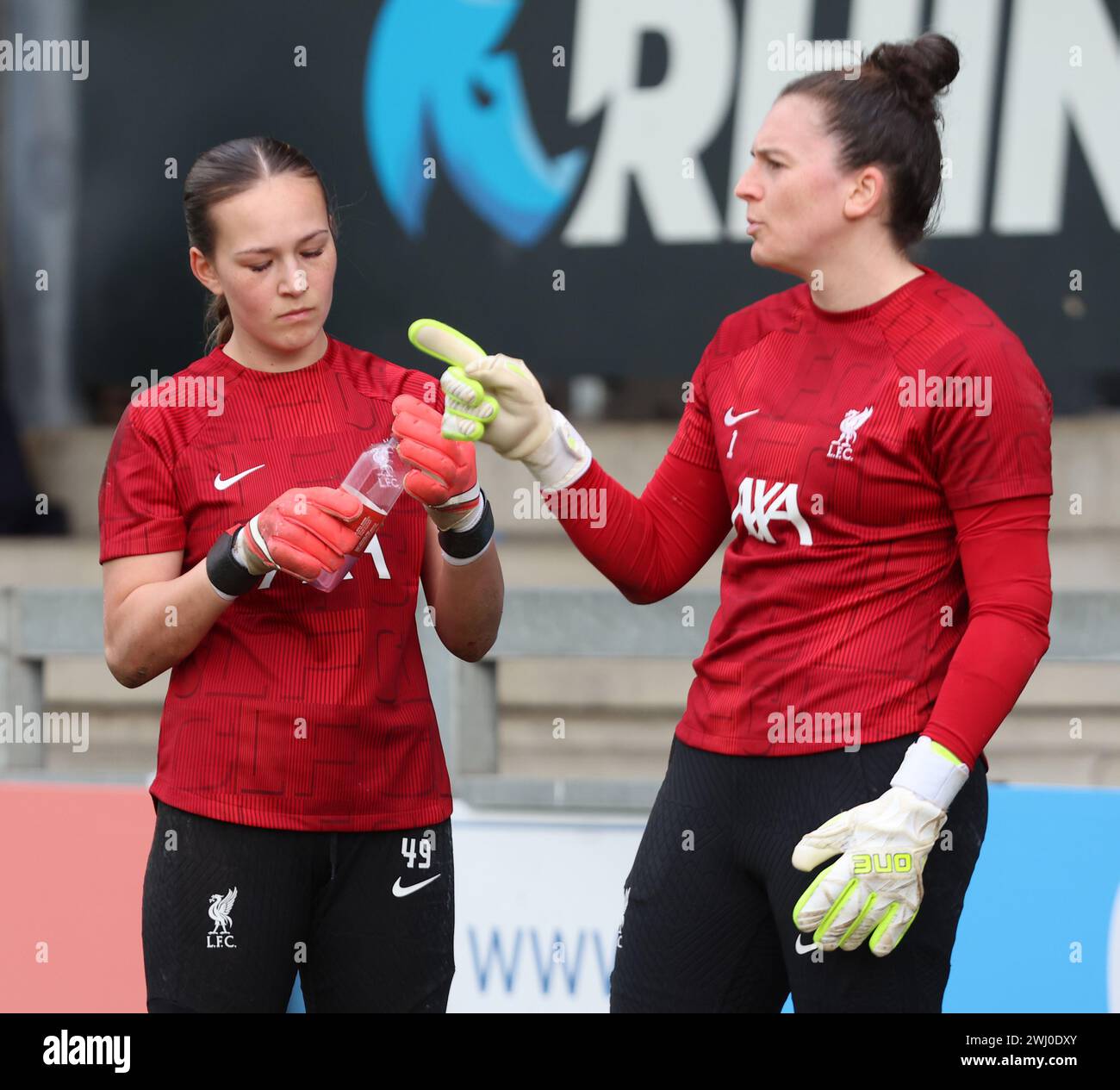 L-R Rachael Laws of Liverpool Womenand Eva Spencer of Liverpool Women ...
