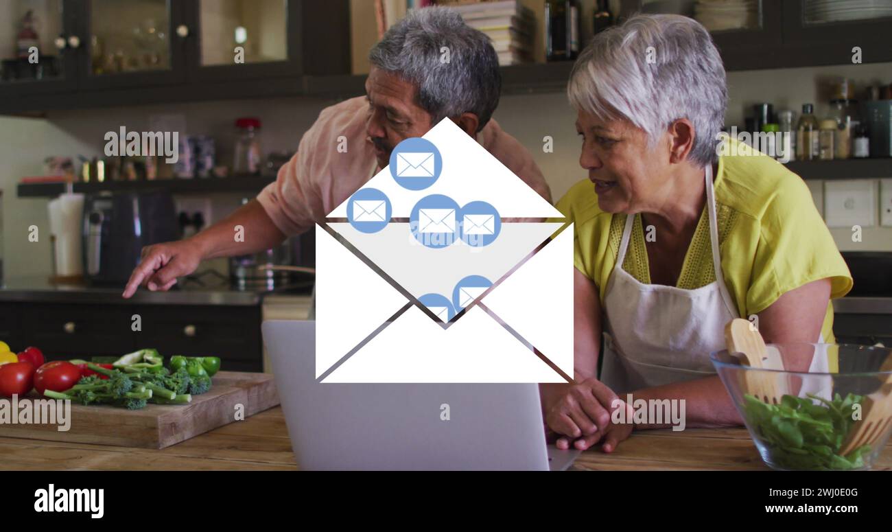 Animation people email envelope icons hi-res stock photography and ...