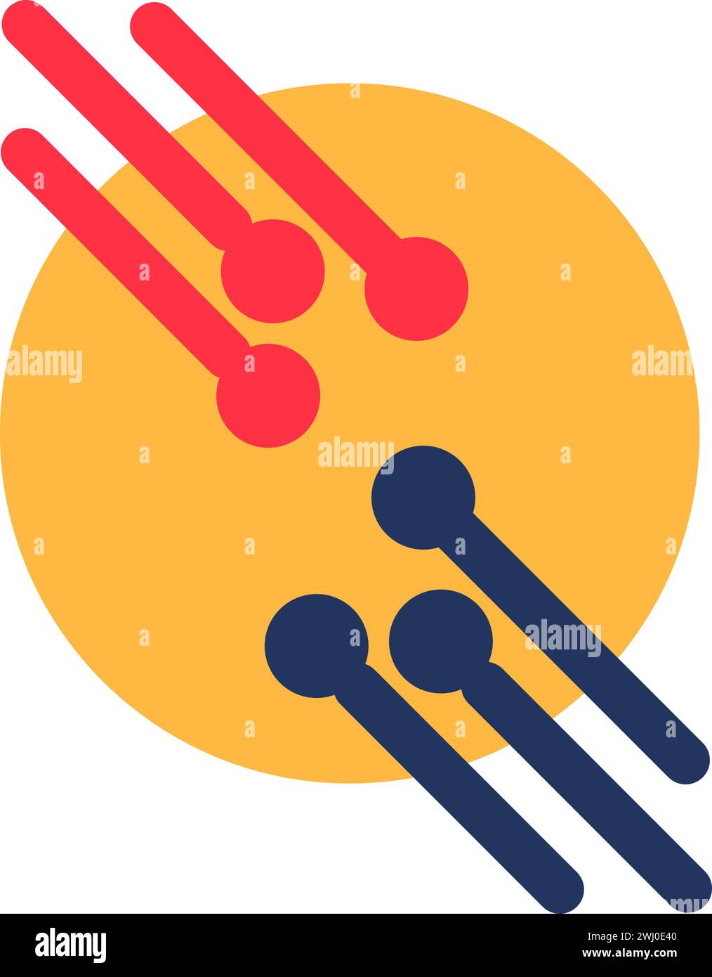 Sophisticated web of modern day interfaces. Metaphorical node, abstract ...