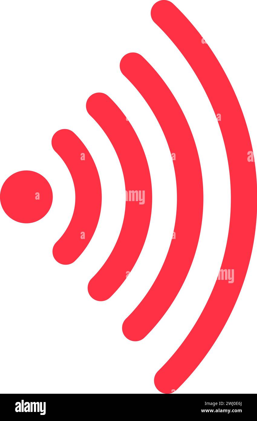 Wi-Fi wave technology. Wireless router to robust signal, abstract ...