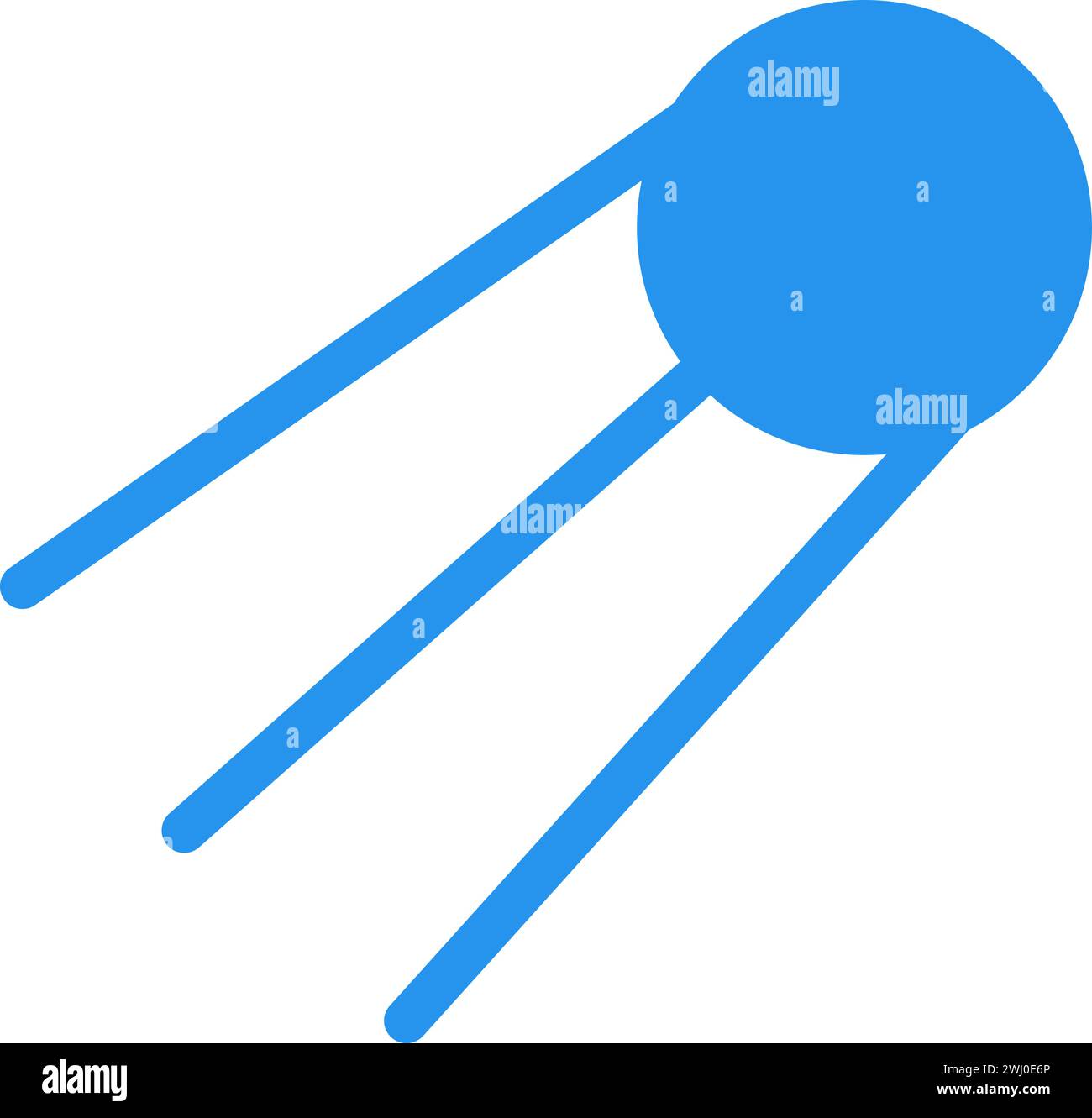 Sputnik Satellite in Orbit. Soviet Sputnik satellite orbiting earth ...