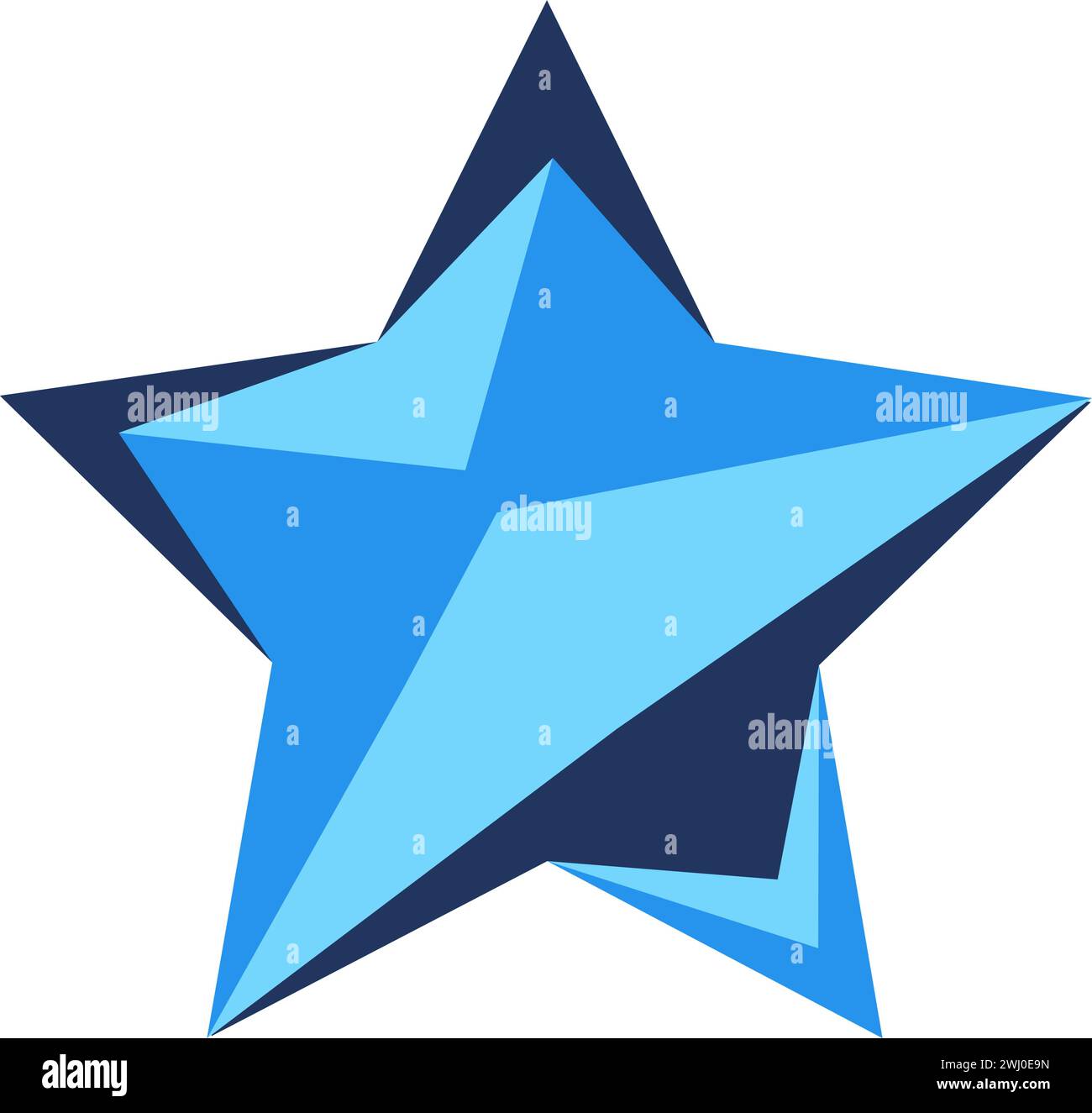 Star brand success crystal. Leader award, abstract techno element for ...