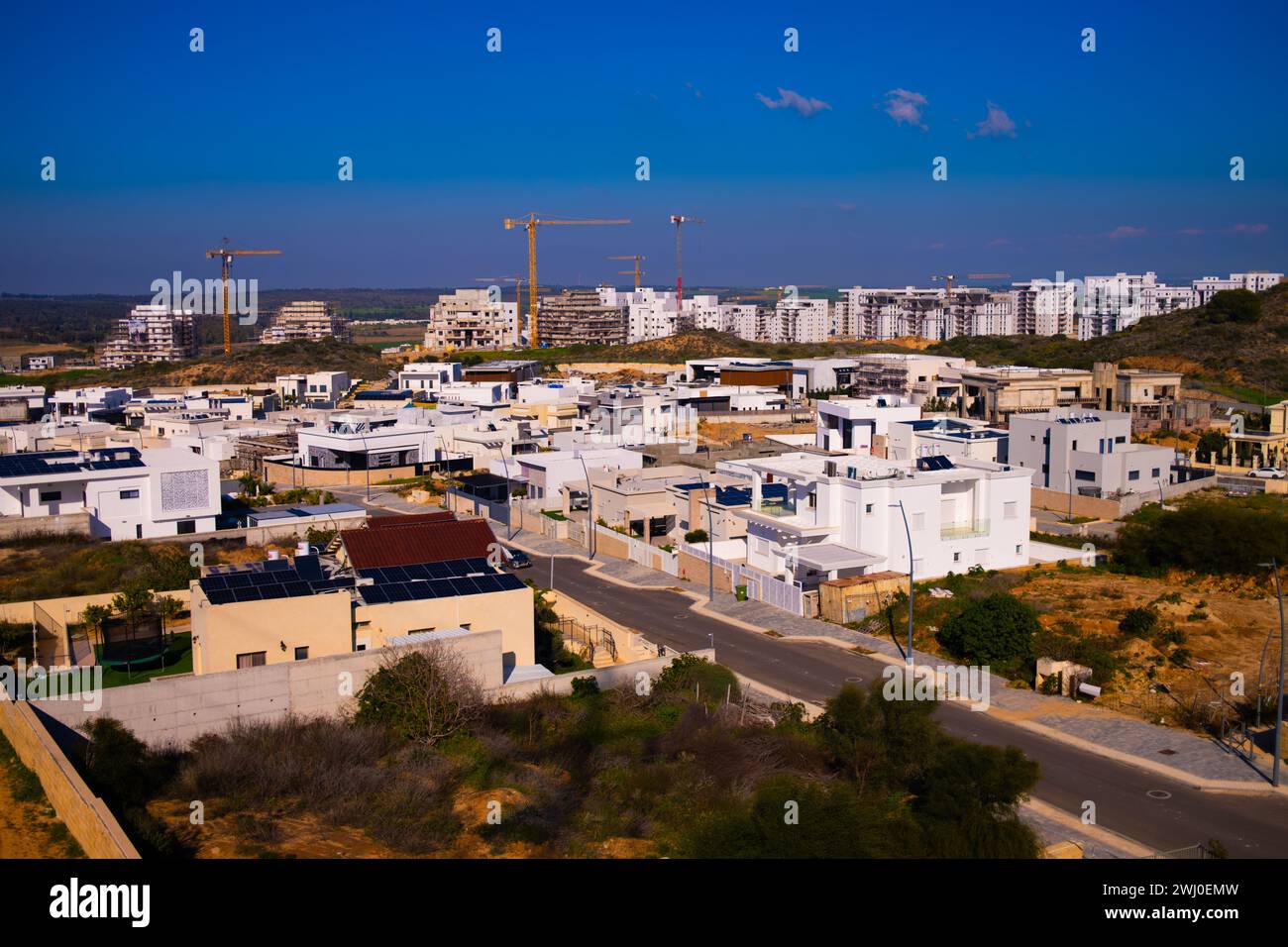The landscape of Sderot showing the dynamic growth and development of ...