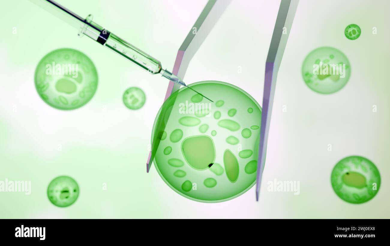 3d rendering of algae genetic engineering, they can make more biofuels ...