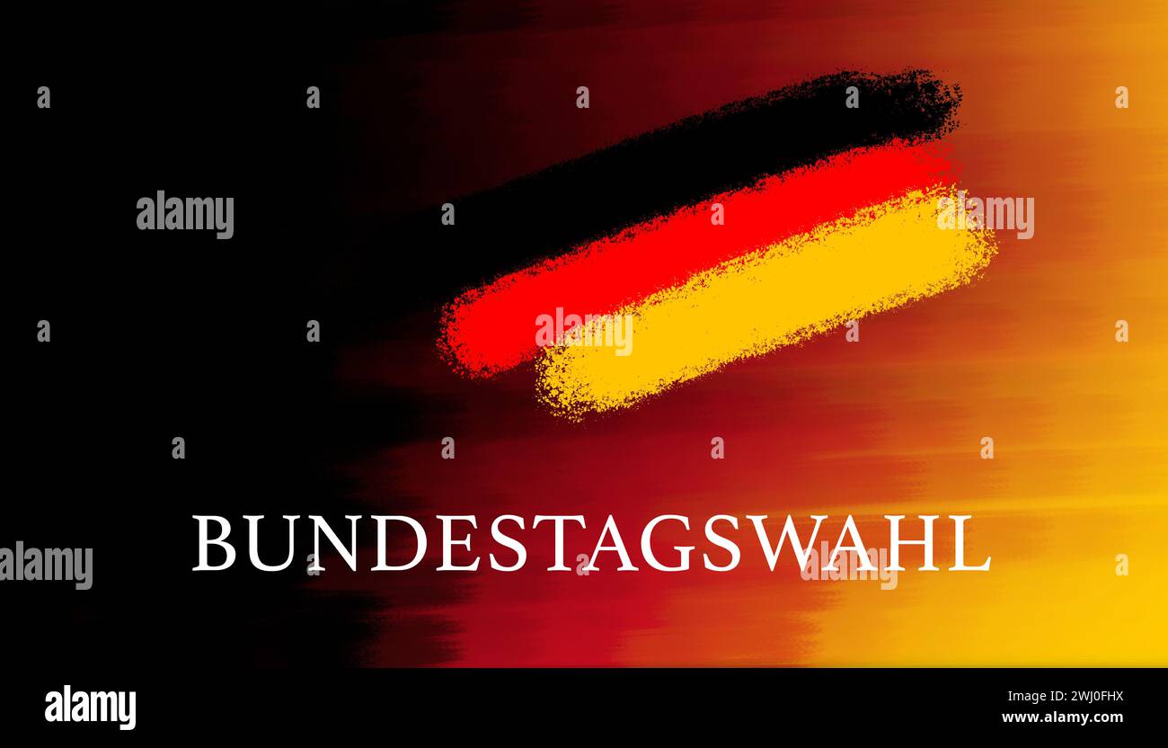 German country flag with text. Federal election in Germany ...