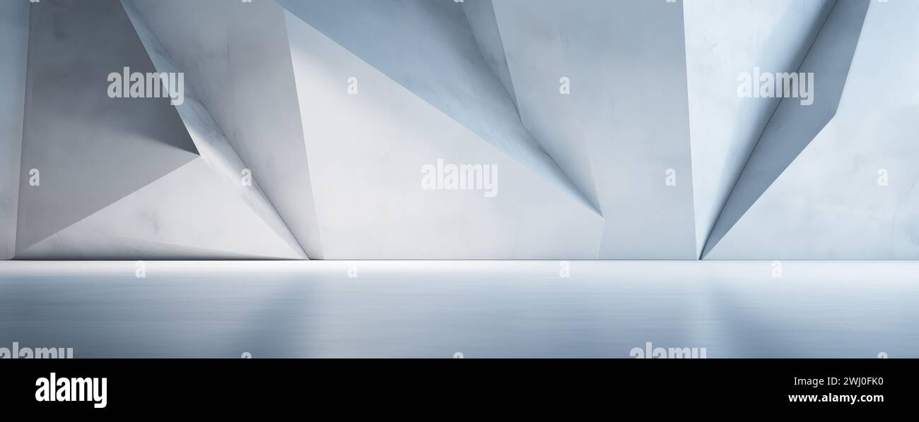 Light Interior Background with White Concrete Wall Stock Photo - Alamy