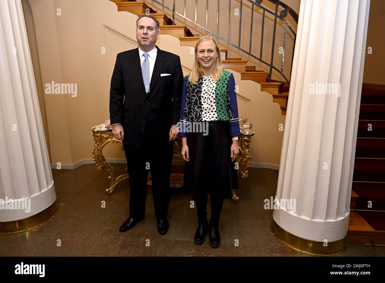 Helsinki, Finland. 12th Feb, 2024. Foreign Minister of Finland Elina ...